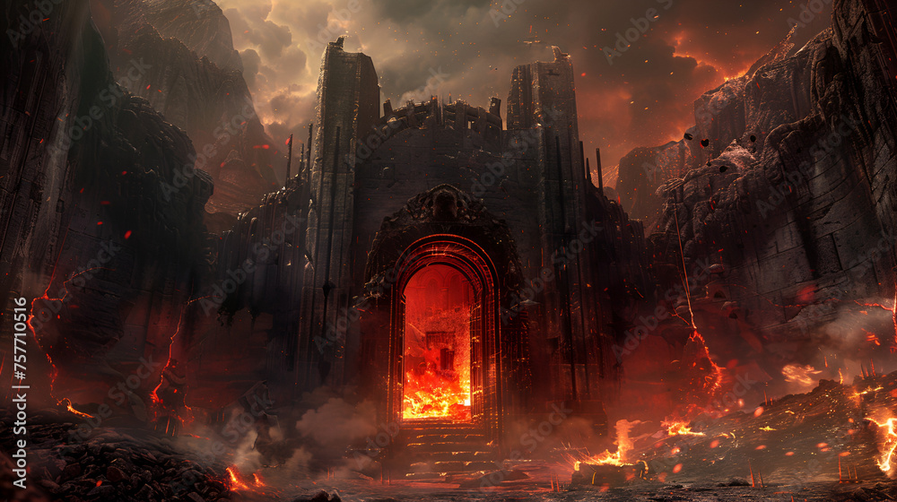 Gate to the Hell The Hell Gate Aspect 16:9 Perfect for Wall art and ...