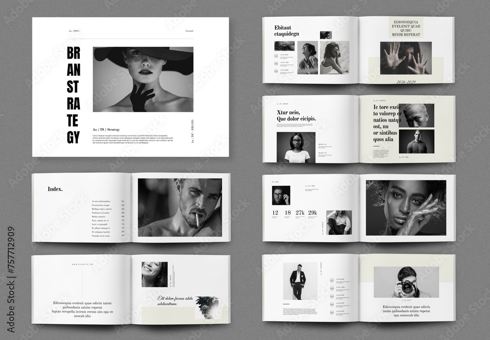 Brand Strategy Magazine Layout Stock Template | Adobe Stock