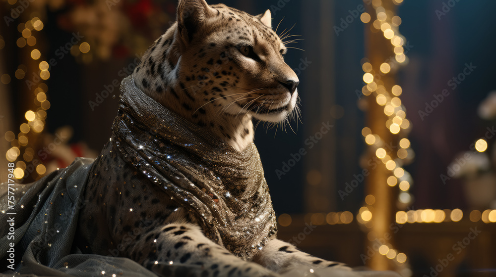 Visualize a debonair kangaroo in a tailored safari suit, accessorized ...