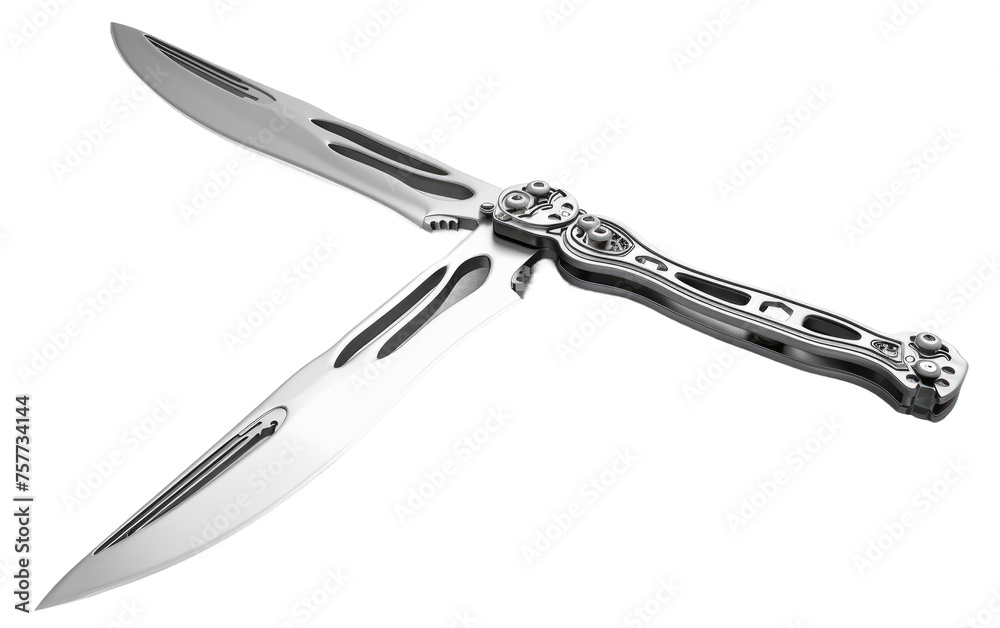Knife with Wings: Butterfly Knife isolated on transparent Background ...
