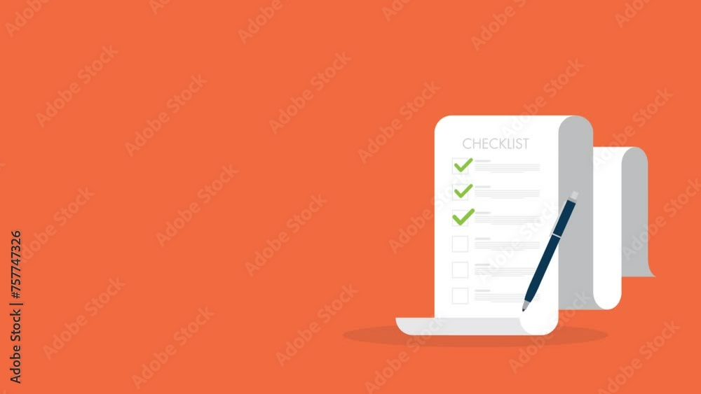 Checklist. Check list document, paper check list and to do list with ...
