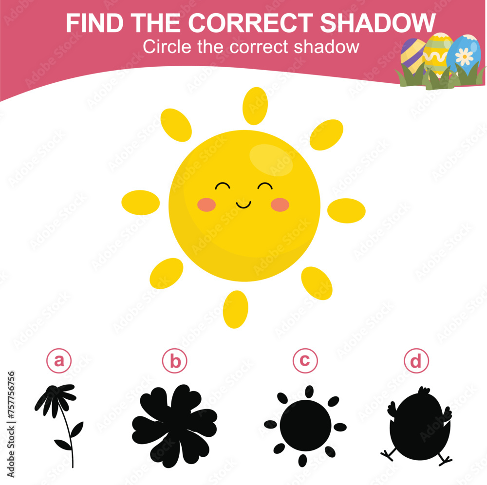 Find the correct shadow. Worksheet for kid. Matching shadow game for ...