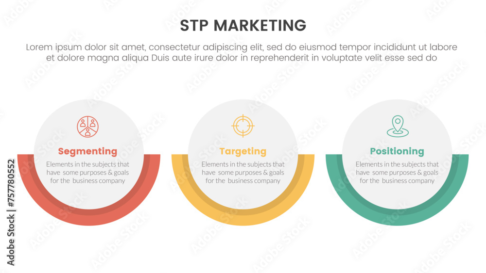 stp marketing strategy model for segmentation customer infographic with ...