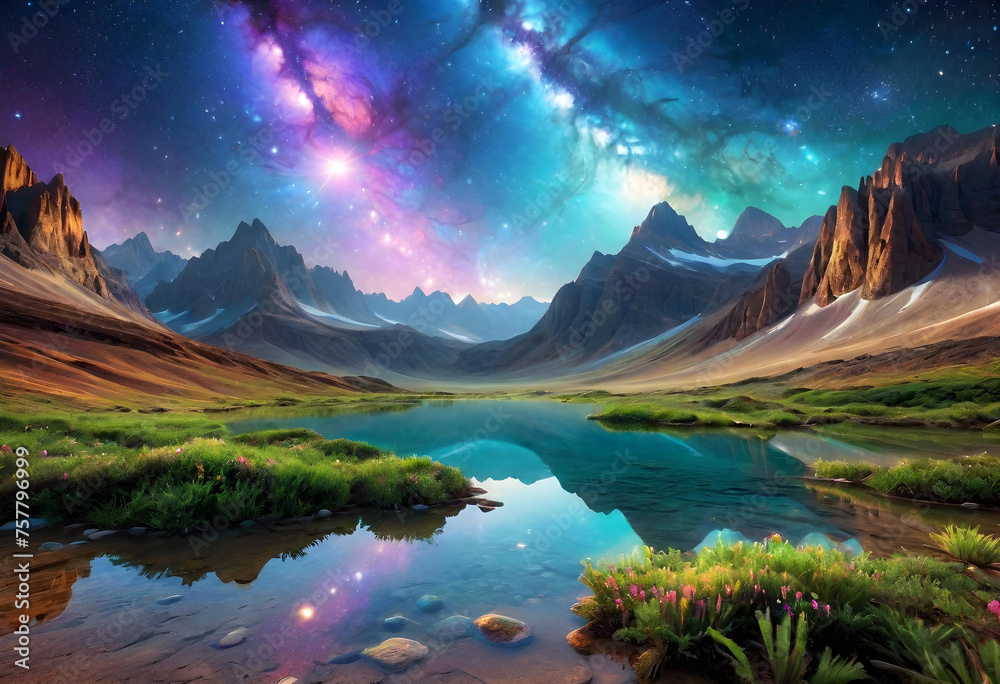 Galactic Landscape Background, Background, Galactic, Space, Universe ...