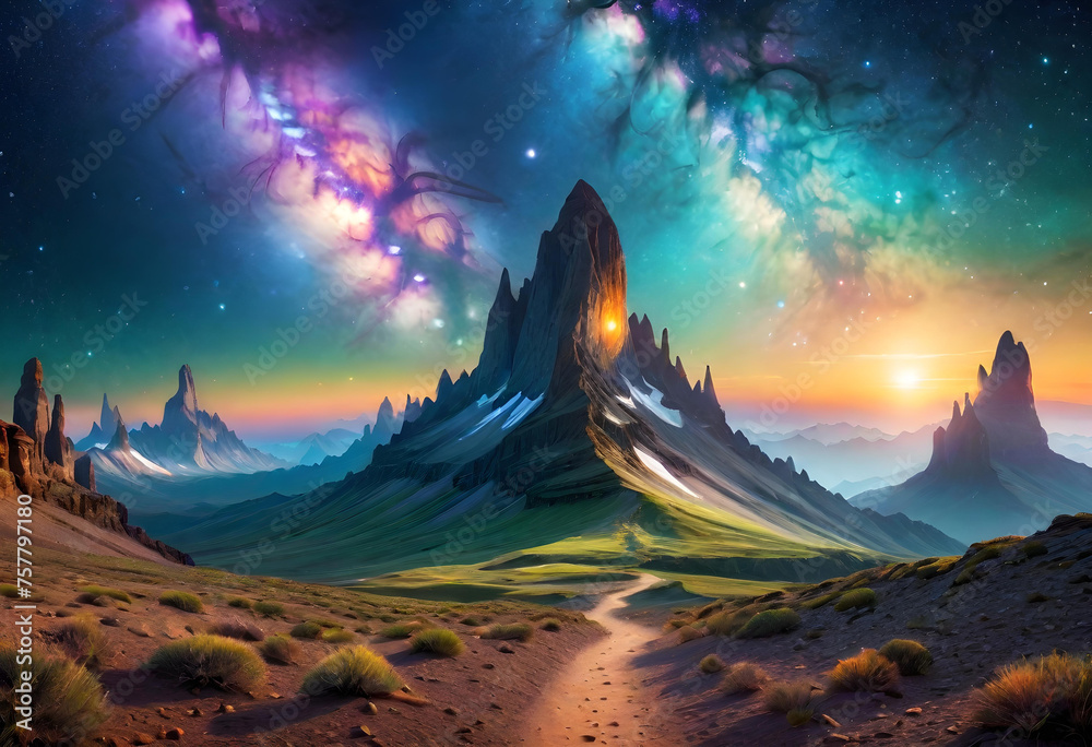 Galactic Landscape Background, Background, Galactic, Space, Universe ...