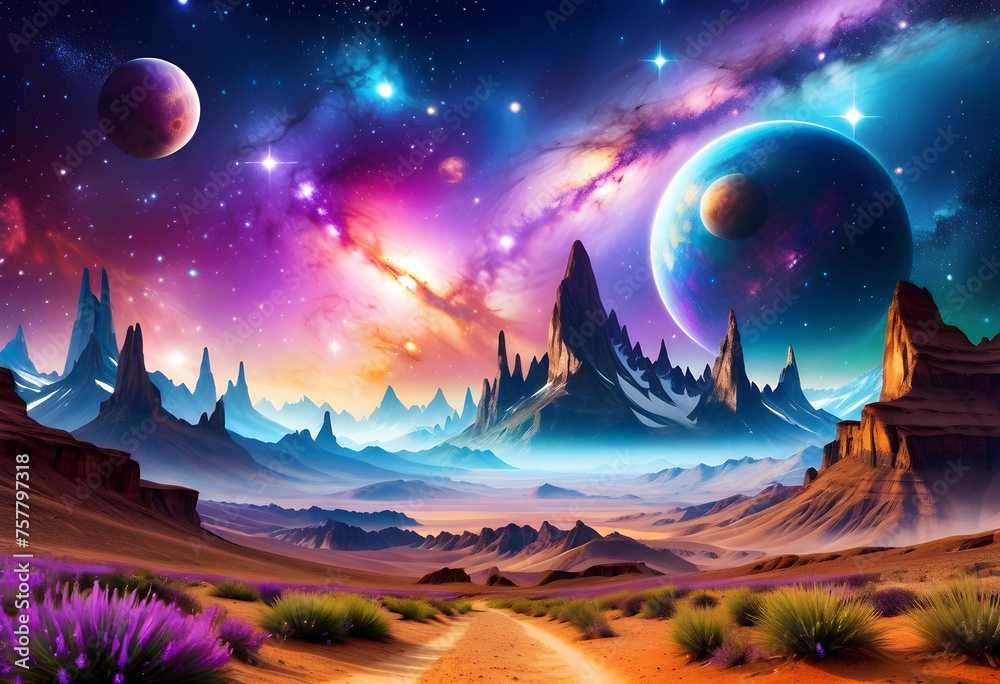 Galactic Landscape Background, Background, Galactic, Space, Universe ...