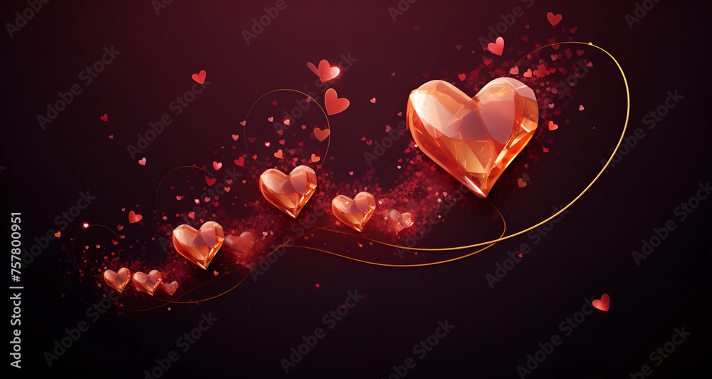 Heart background, Love hearts particles wallpaper, Wedding hearts ...