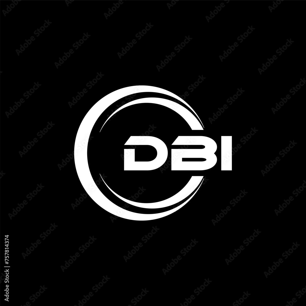 DBI letter logo design in illustration. Vector logo, calligraphy ...