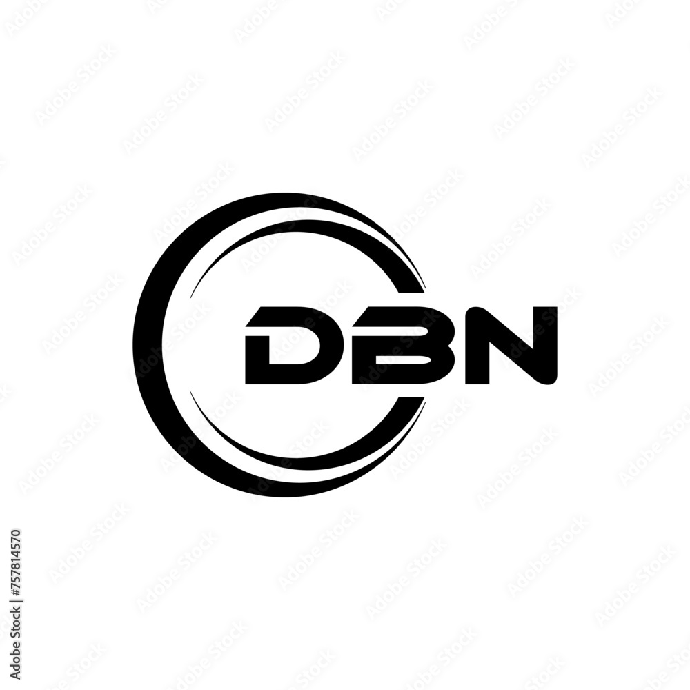 DBN letter logo design in illustration. Vector logo, calligraphy ...