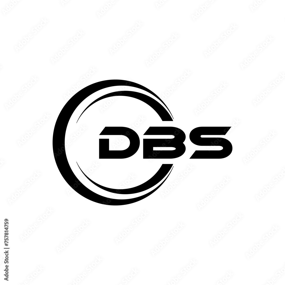 DBS letter logo design in illustration. Vector logo, calligraphy ...