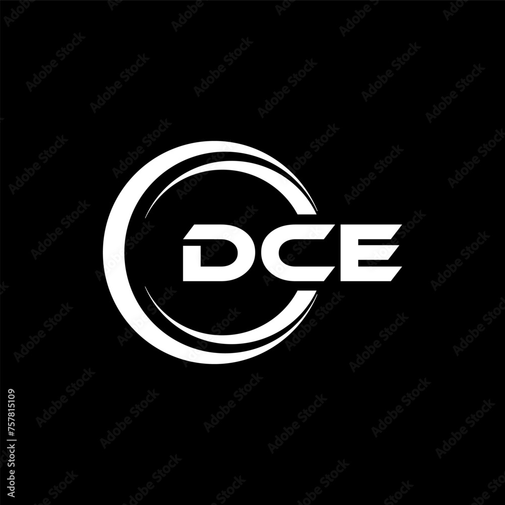 DCE letter logo design in illustration. Vector logo, calligraphy ...