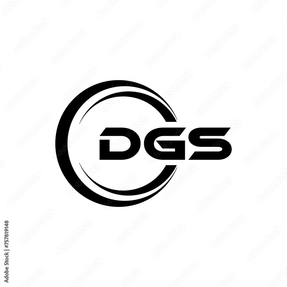 DGS letter logo design in illustration. Vector logo, calligraphy ...
