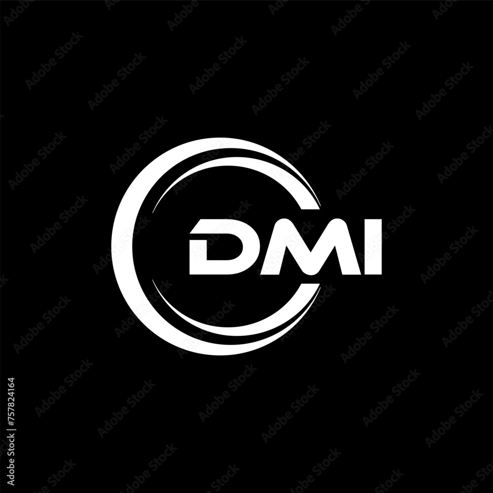 DMI letter logo design in illustration. Vector logo, calligraphy ...