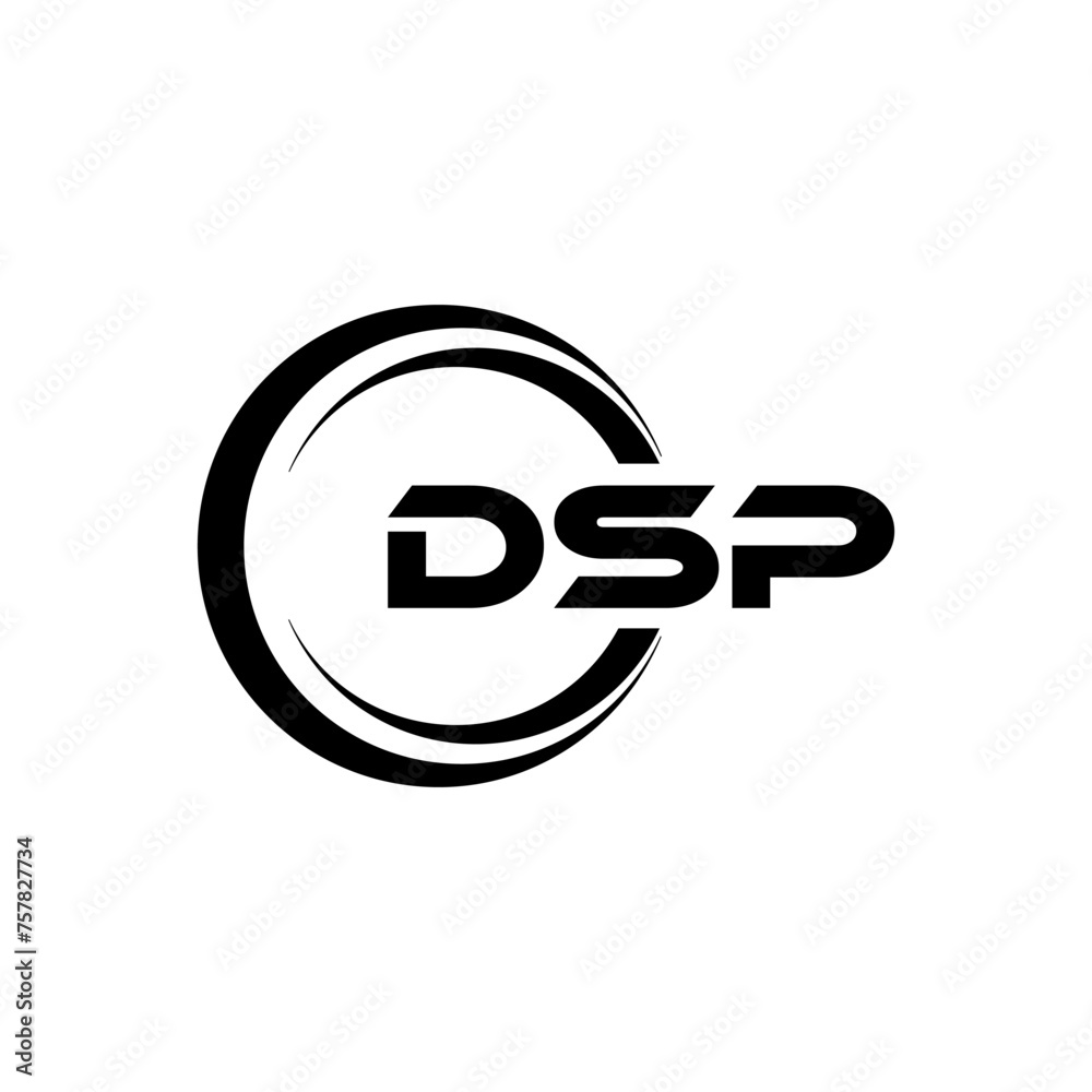DSP letter logo design in illustration. Vector logo, calligraphy ...