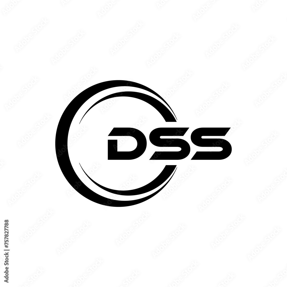 DSS letter logo design in illustration. Vector logo, calligraphy ...