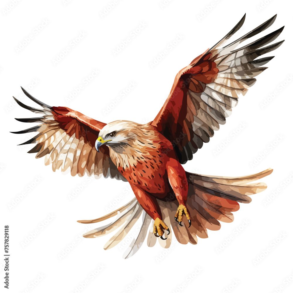 Red Kite Clipart Clipart isolated on white background Stock Vector ...