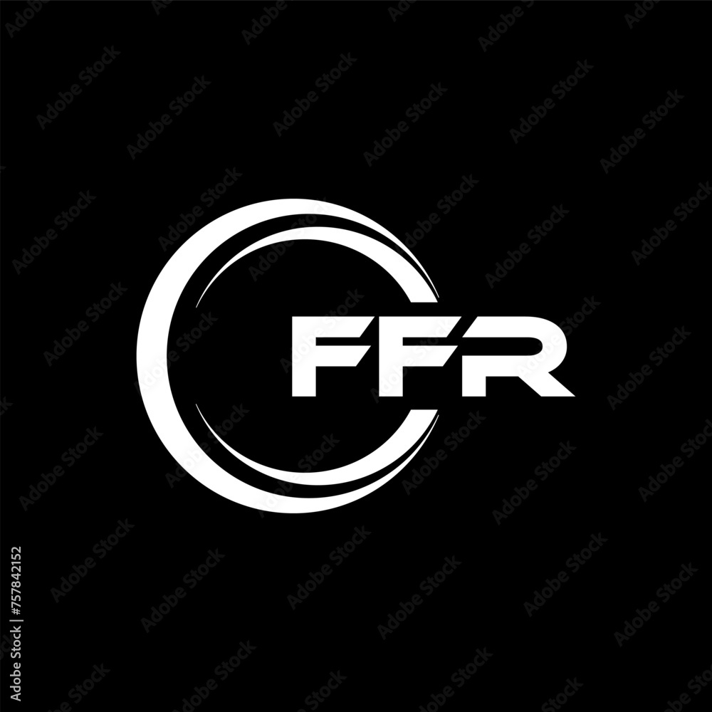 FFR letter logo design in illustration. Vector logo, calligraphy ...