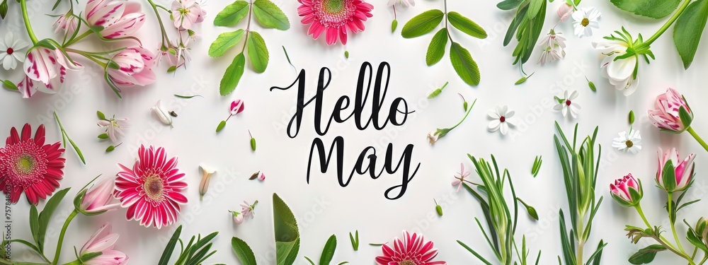 Abstract background with watercolor colorful splashes and flowers ...