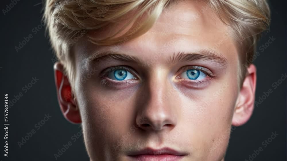 Aging man studio portrait. Aging process of blonde boy to senior man ...