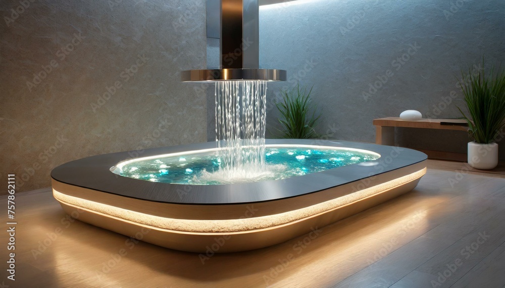 an innovative indoor water fountain design with programmable water ...