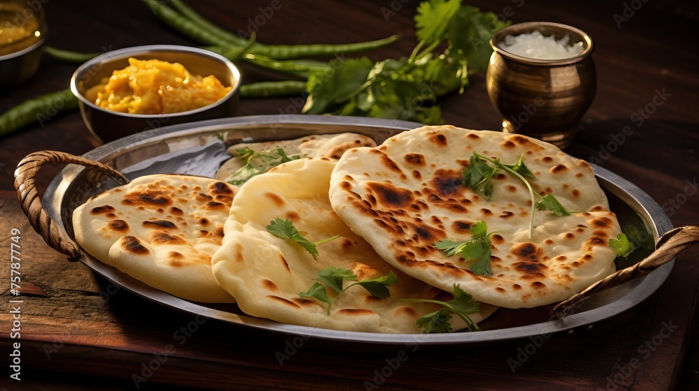 Naan ot chapati - the major food of indian tradition eating - naan is ...