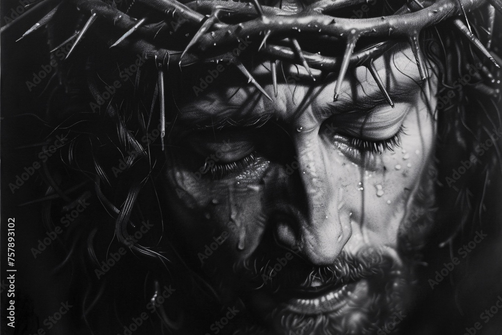 Jesus's Tears A Tribute to the Month of April Generative AI Stock ...