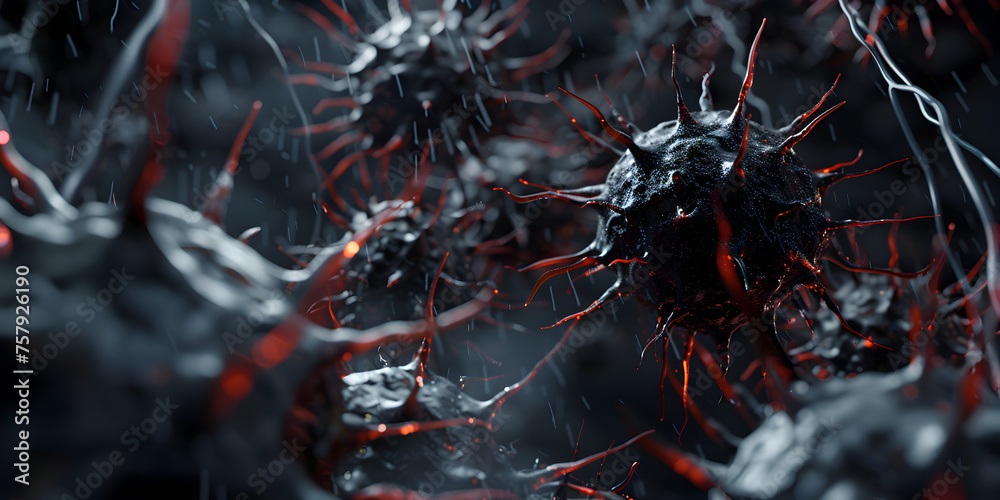 Viral Infection - A Close-Up Look at the Battle Within, A microscopic ...