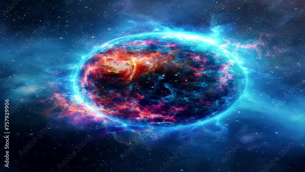 Wisps of cosmic clouds in space, fragments of explosions from planets ...