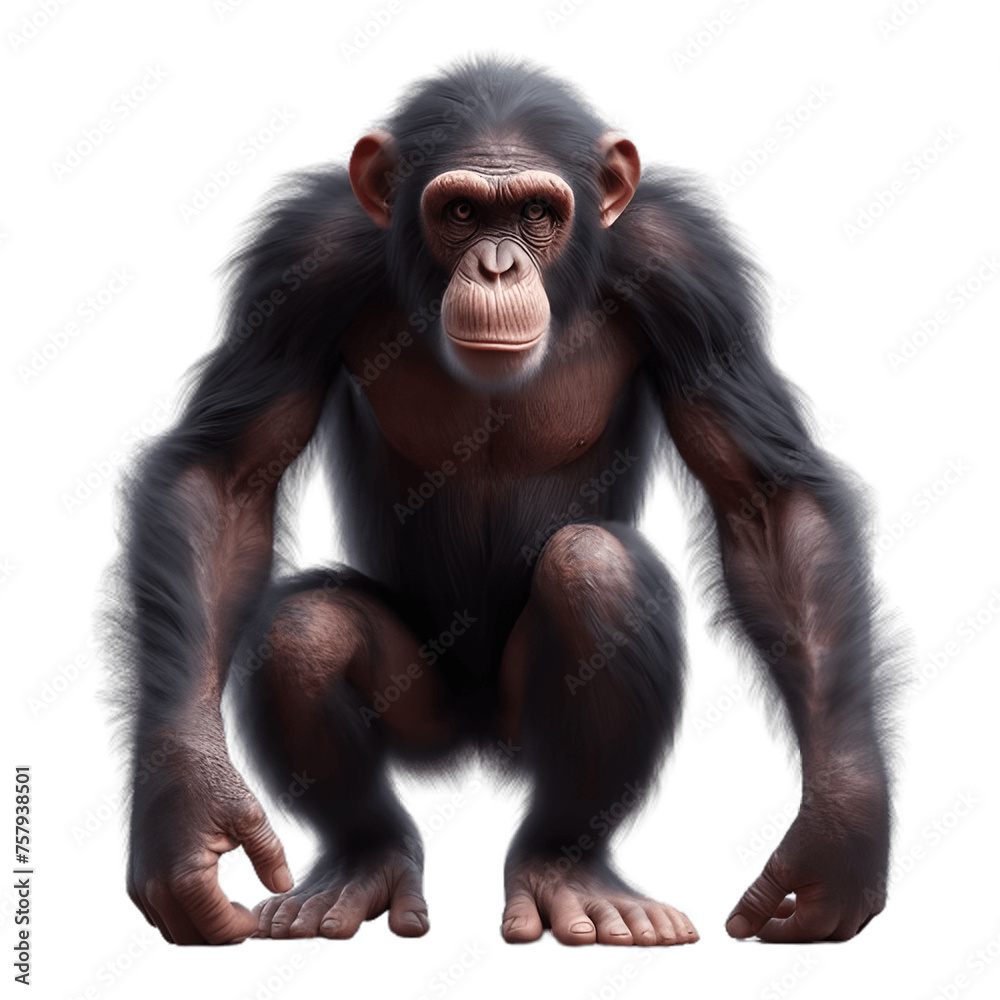 Detailed PNG of Chimpanzee: High-Quality Image of Primate Icon ...