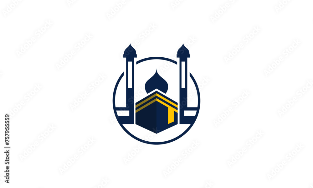 Kaaba logo, Makka logo vector template Stock Vector | Adobe Stock