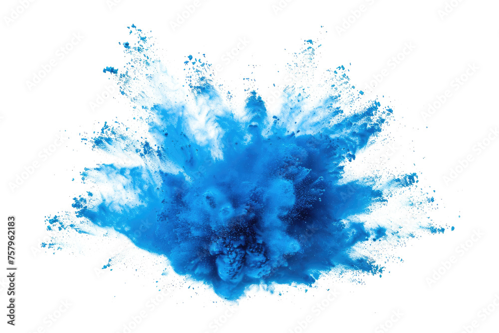 blue color explosion isolated on white or transparent png Stock Photo ...