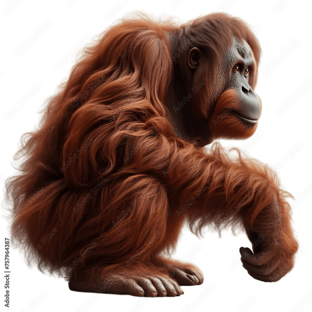 Premium Orangutan PNG File: Superior Quality Image of Enigmatic Primate ...