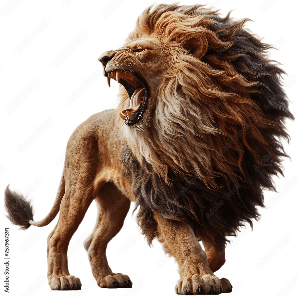Majestic Roaring Lion PNG: Stunning Image of Powerful Wildlife Majesty - Roaring Lion PNG ...