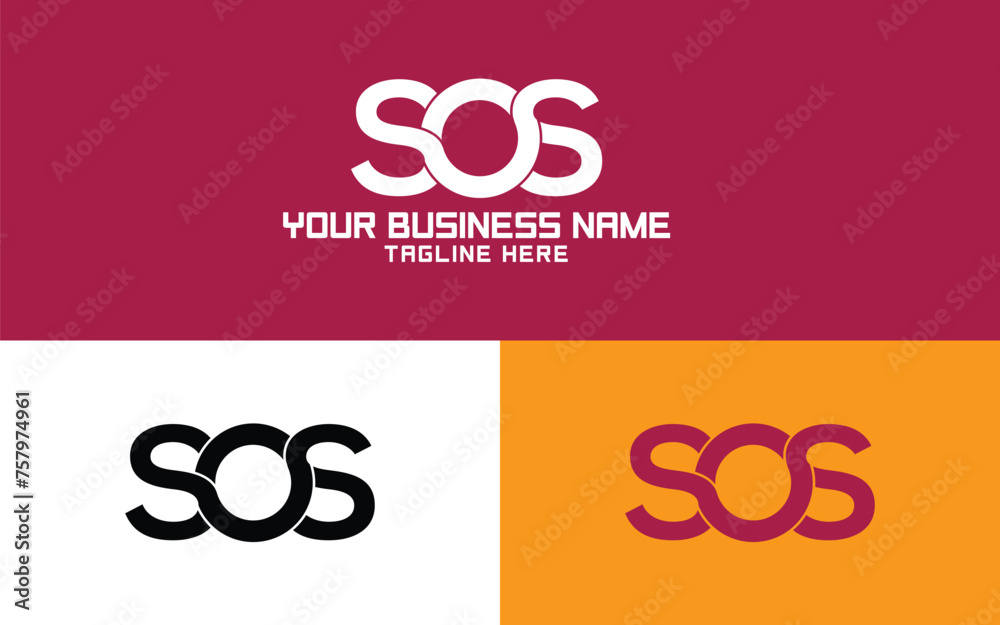 Letter SOS Logo Design, SOS logo symbol Stock Vector | Adobe Stock