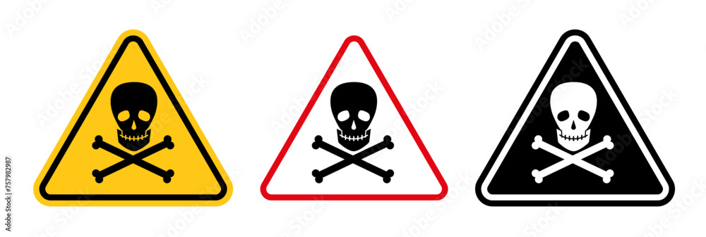 Toxic Chemical Caution Sign. Skull Symbol Indicating Poison Hazard ...