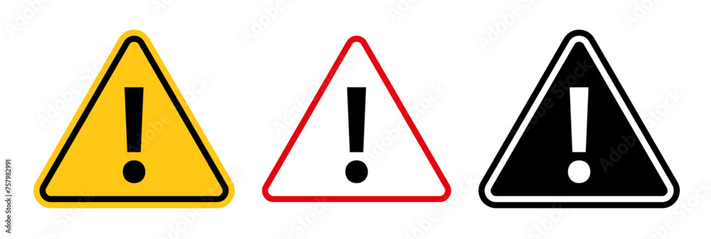 Universal Warning Triangle. Sign for General Hazards and Dangers. Alert ...
