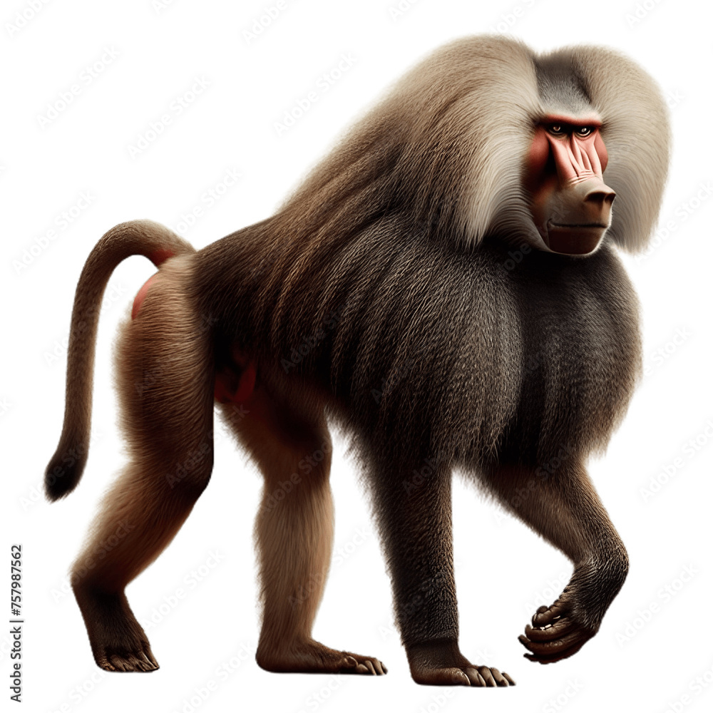 Majestic Baboon PNG: Lifelike Primate Image Perfect for Design Projects ...