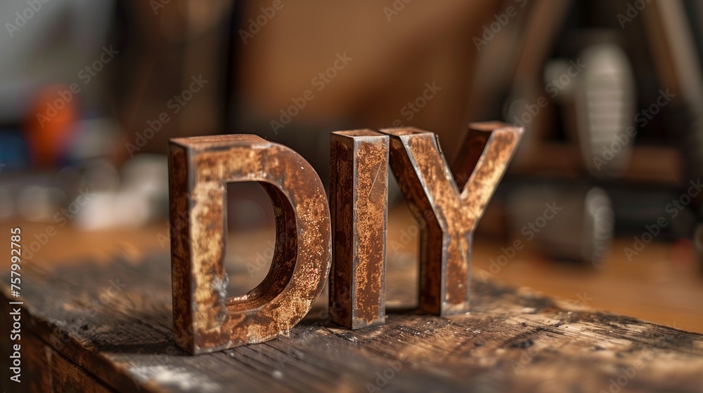 A creative DIY concept showcasing the letters D, I, and Y arranged ...