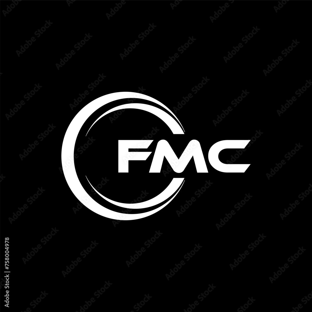FMC letter logo design in illustration. Vector logo, calligraphy ...