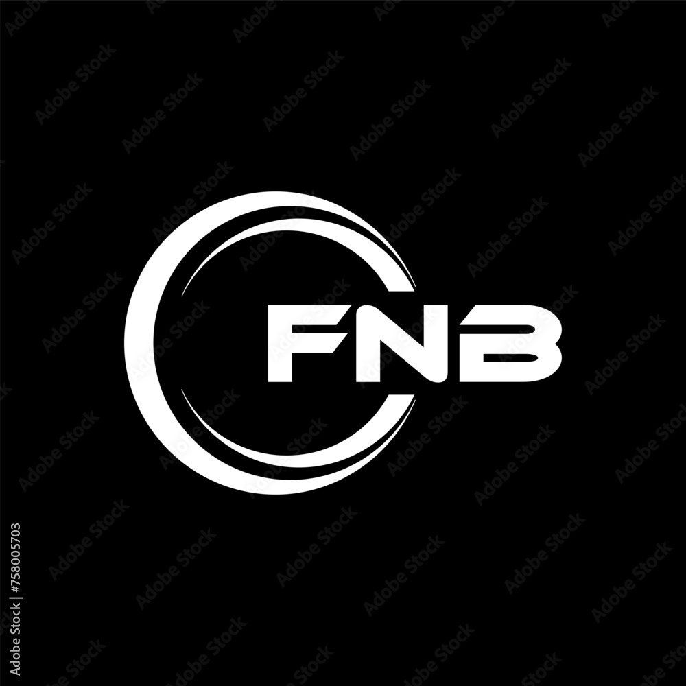 FNB letter logo design in illustration. Vector logo, calligraphy ...