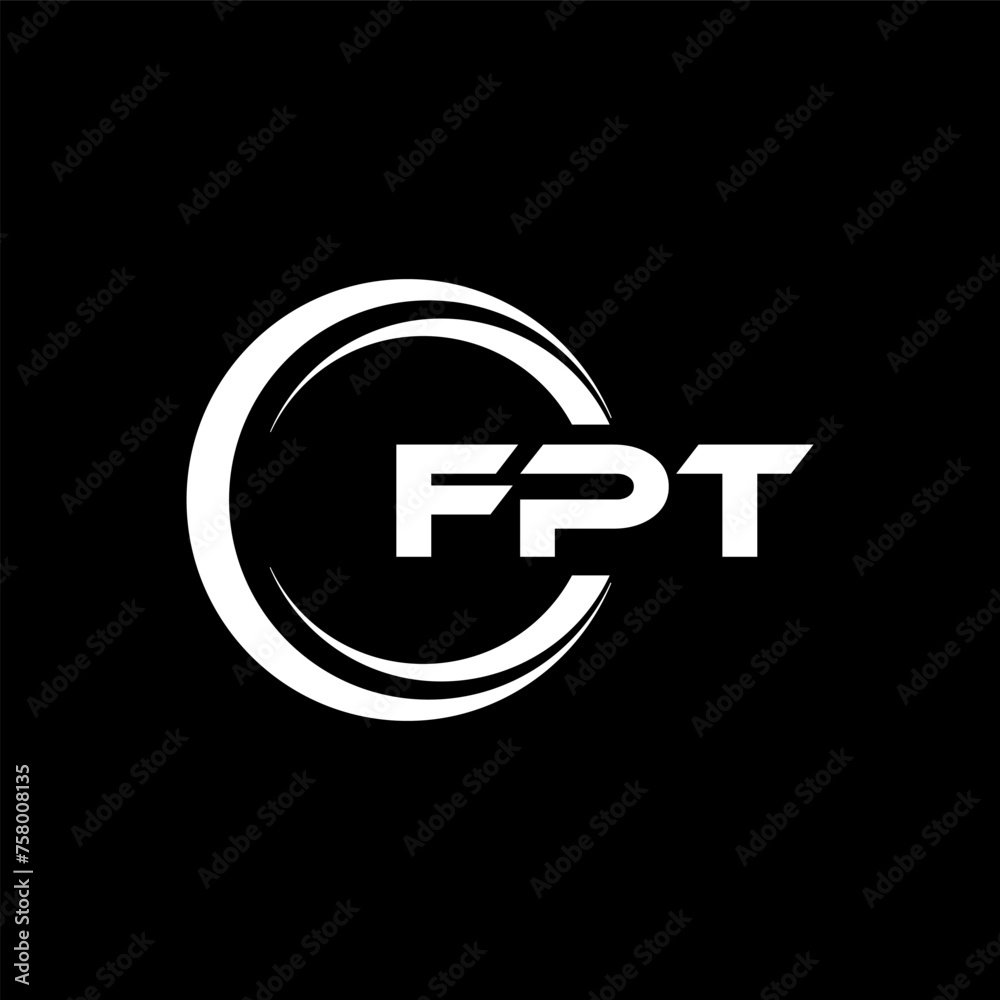 FPT letter logo design in illustration. Vector logo, calligraphy ...