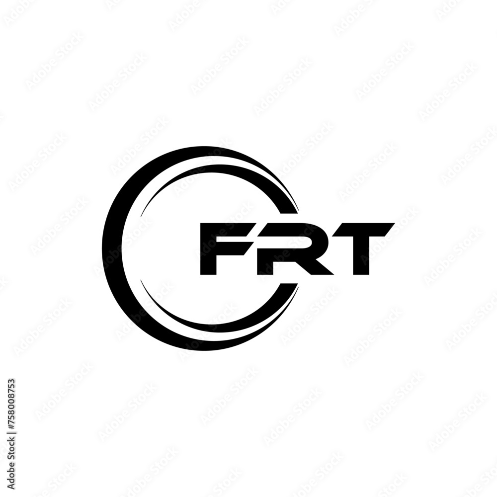 FRT letter logo design in illustration. Vector logo, calligraphy ...