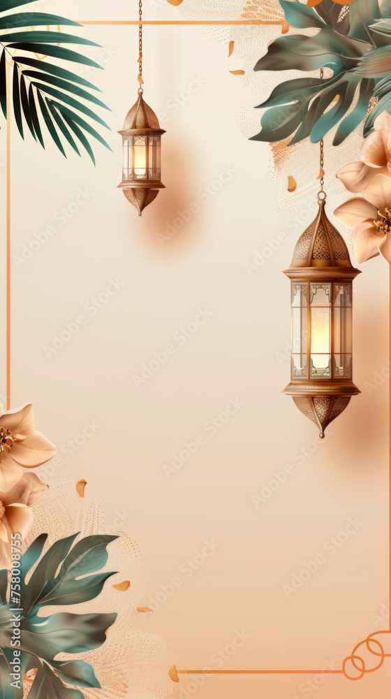 Happy eid ul fitr islamic background social media poster design Stock ...