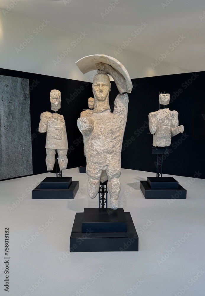 Cabras, ITALY - 21 February 2024 - giants of monti prama - ancient ...