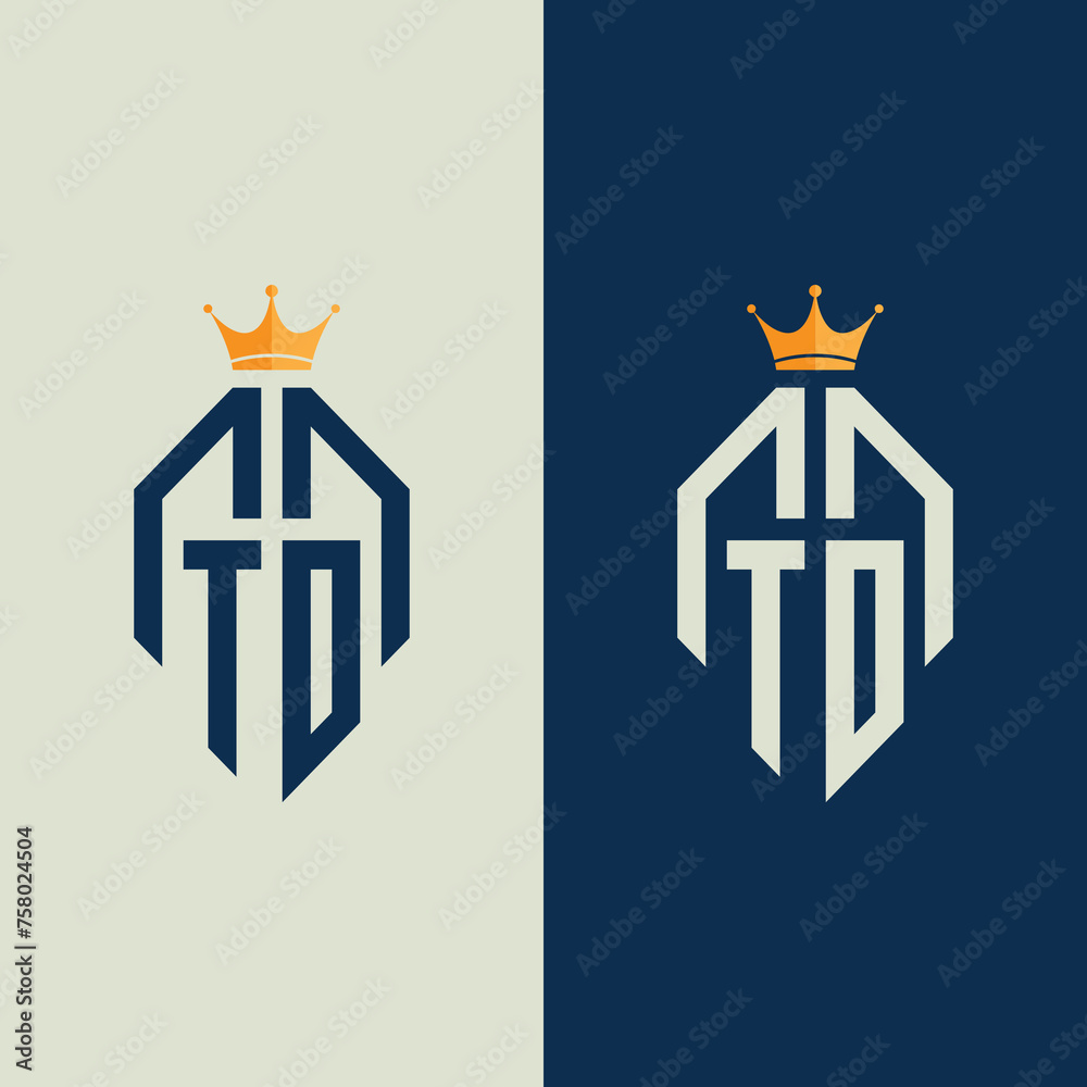 TD logo letter design on luxury background. DT logo monogram initials ...