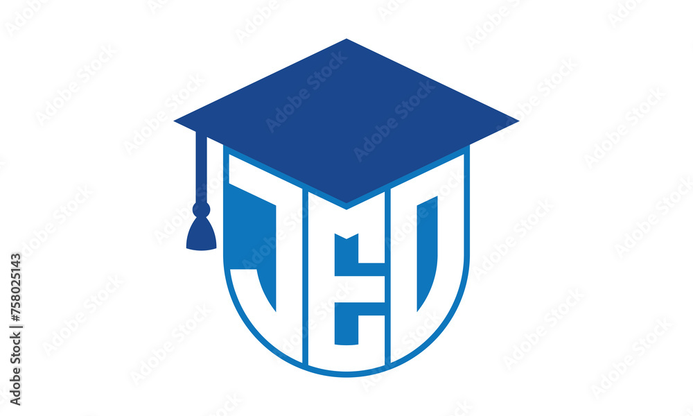 JEO initial letter academic logo design vector template. school college ...