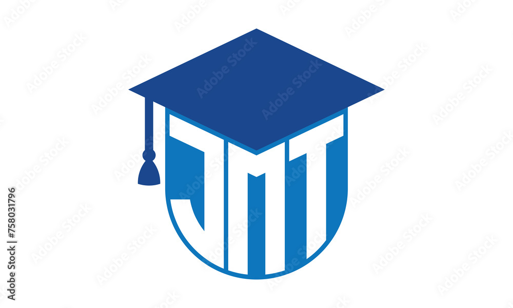 JMT initial letter academic logo design vector template. school college ...