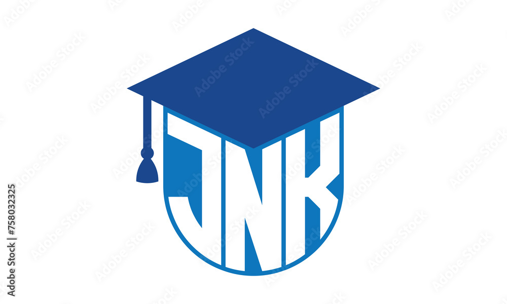 JNK initial letter academic logo design vector template. school college ...