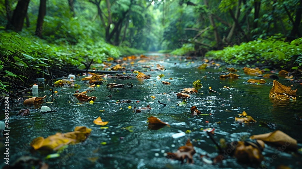 Problem of plastic waste in local waterways. Capture the determination ...