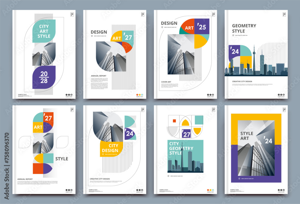 Abstract binder layout. White a4 brochure cover design. Fancy info text ...